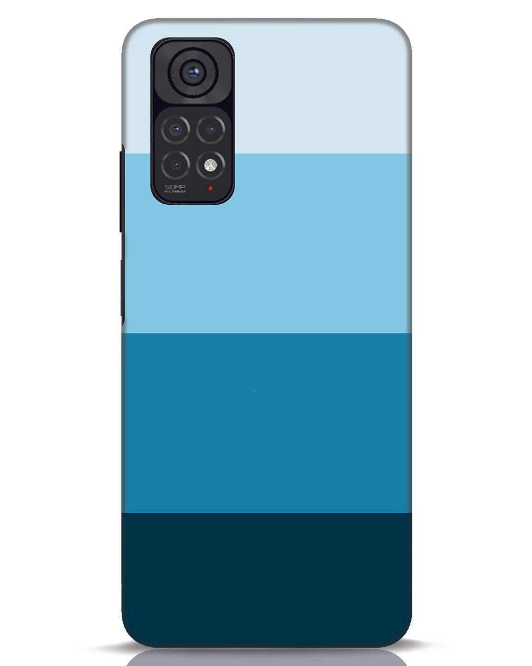 Buy Blue Ombre Stripes Designer Hard Cover for Redmi Note 11 Online in ...