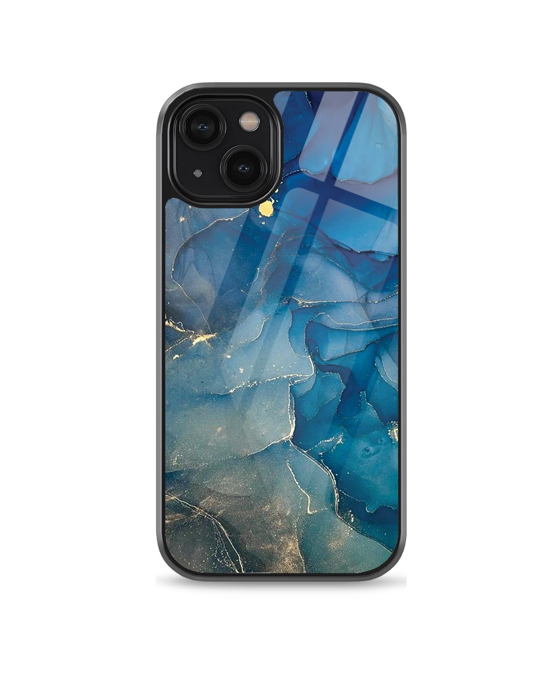 Buy Blue Resin Texture Premium Glass Cover for Apple iPhone 14 Online ...
