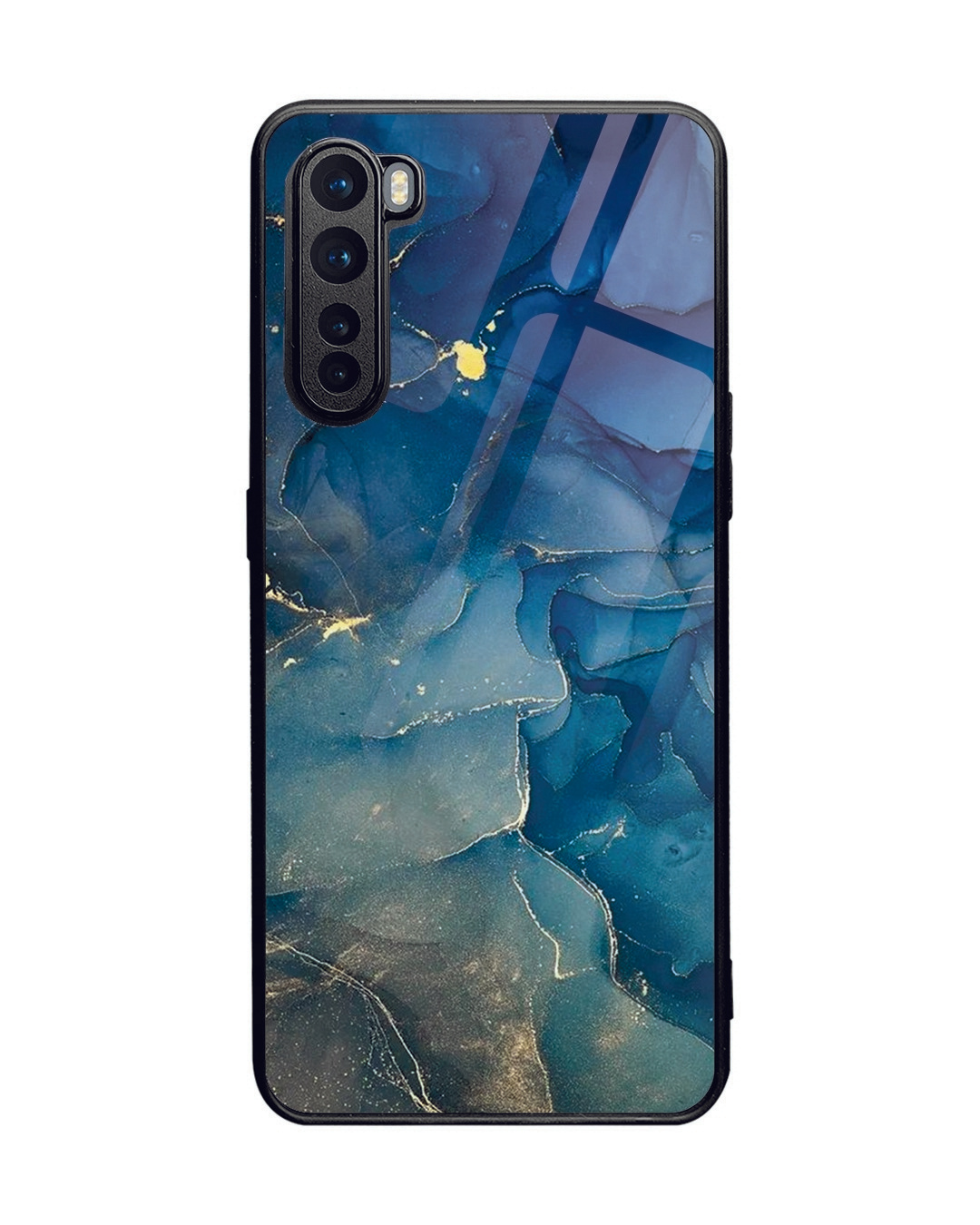Buy Blue Resin Texture Premium Glass Cover for OnePlus Nord Online in ...
