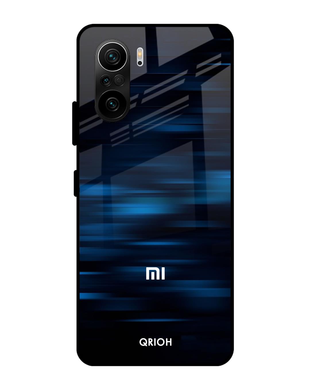 Buy Blue Rough Pastel Premium Glass Cover For Mi 11X (Impact Resistant ...