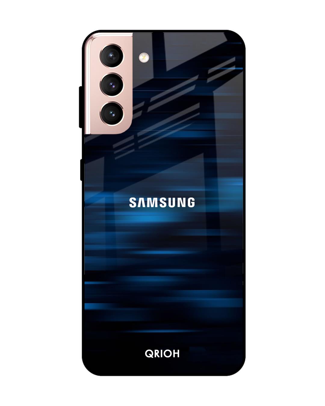 Buy Blue Rough Pastel Premium Glass Cover For S21 Plus(Impact Resistant ...