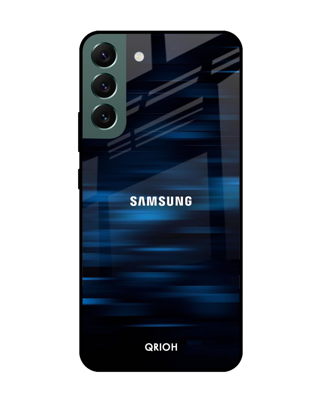 Buy Blue Rough Pastel Premium Glass Cover For S22 Plus 5G(Impact ...