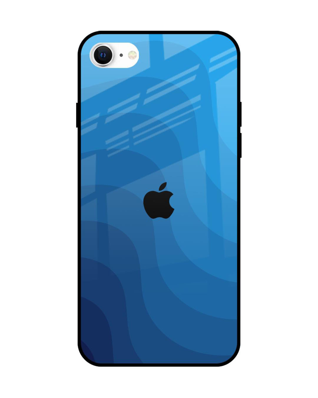 Buy Blue Wave Abstract Premium Glass Case for Apple iPhone SE 2022 ...