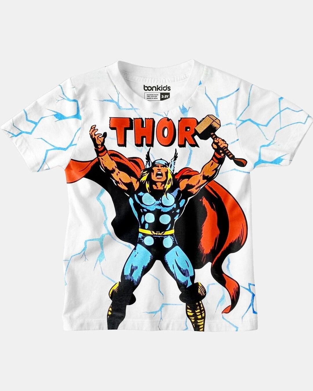 Buy Bonkids Boys White Thor Graphic Printed T-shirt for Kids - Boys White Online at Bewakoof