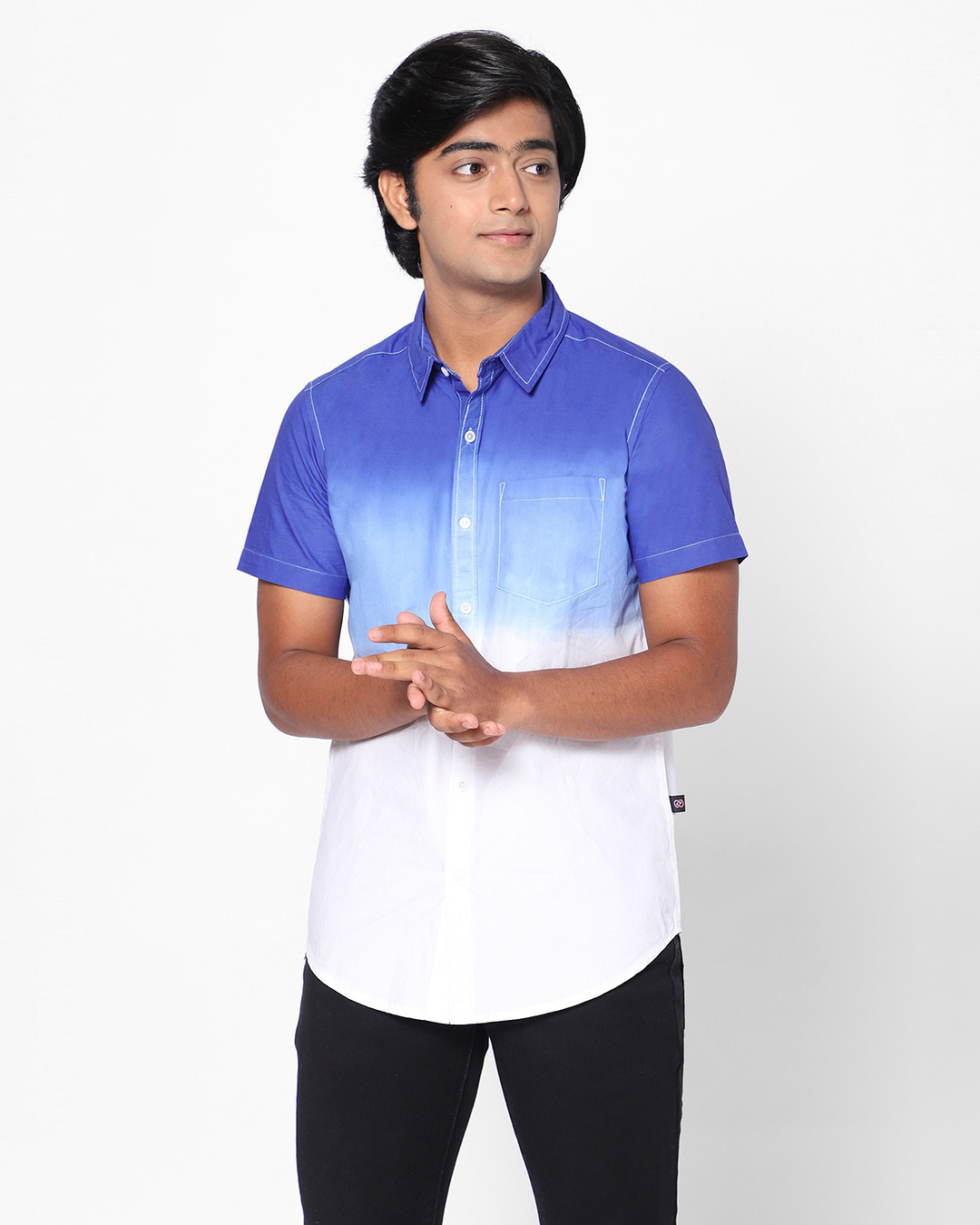 Buy Boys Blue & White Ombre Shirt Online at Bewakoof