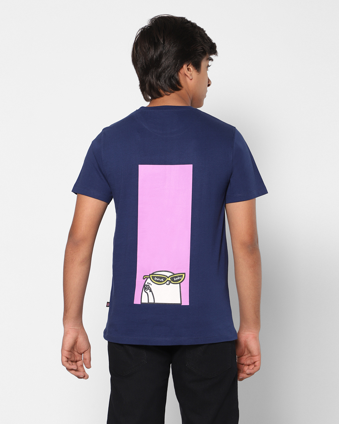 Buy Boys Navy Blue Bad Baby Graphic Printed T-shirt Online at Bewakoof