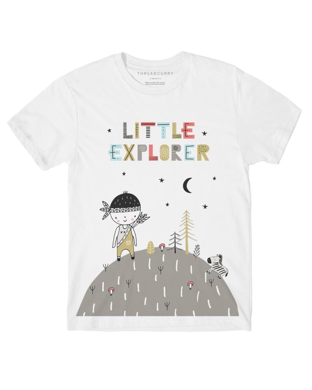 Buy Boys White Little Explorer Graphic Printed T-shirt Online at Bewakoof