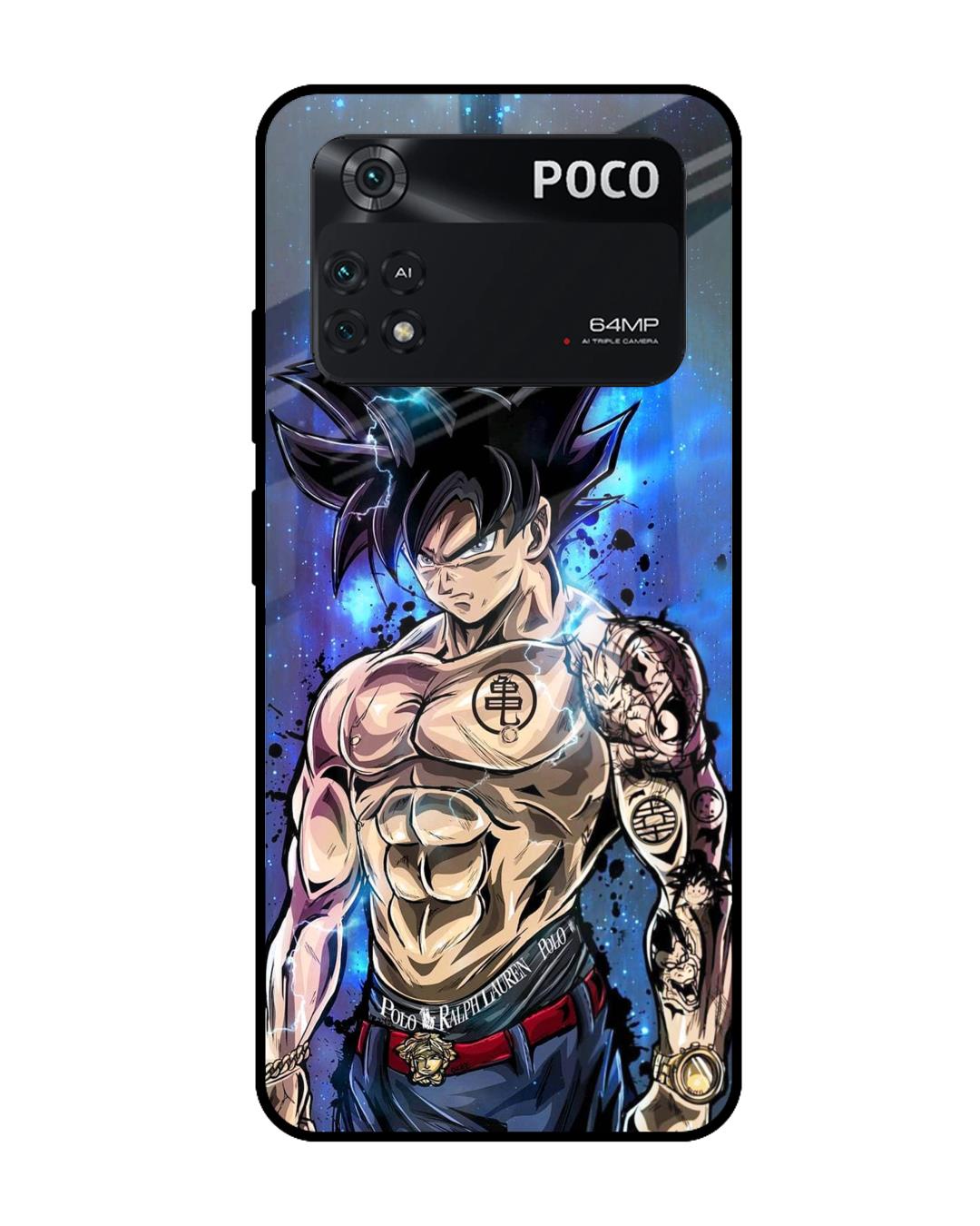 Buy Branded Anime Premium Glass Case for Poco M4 Pro(Shock Proof ...