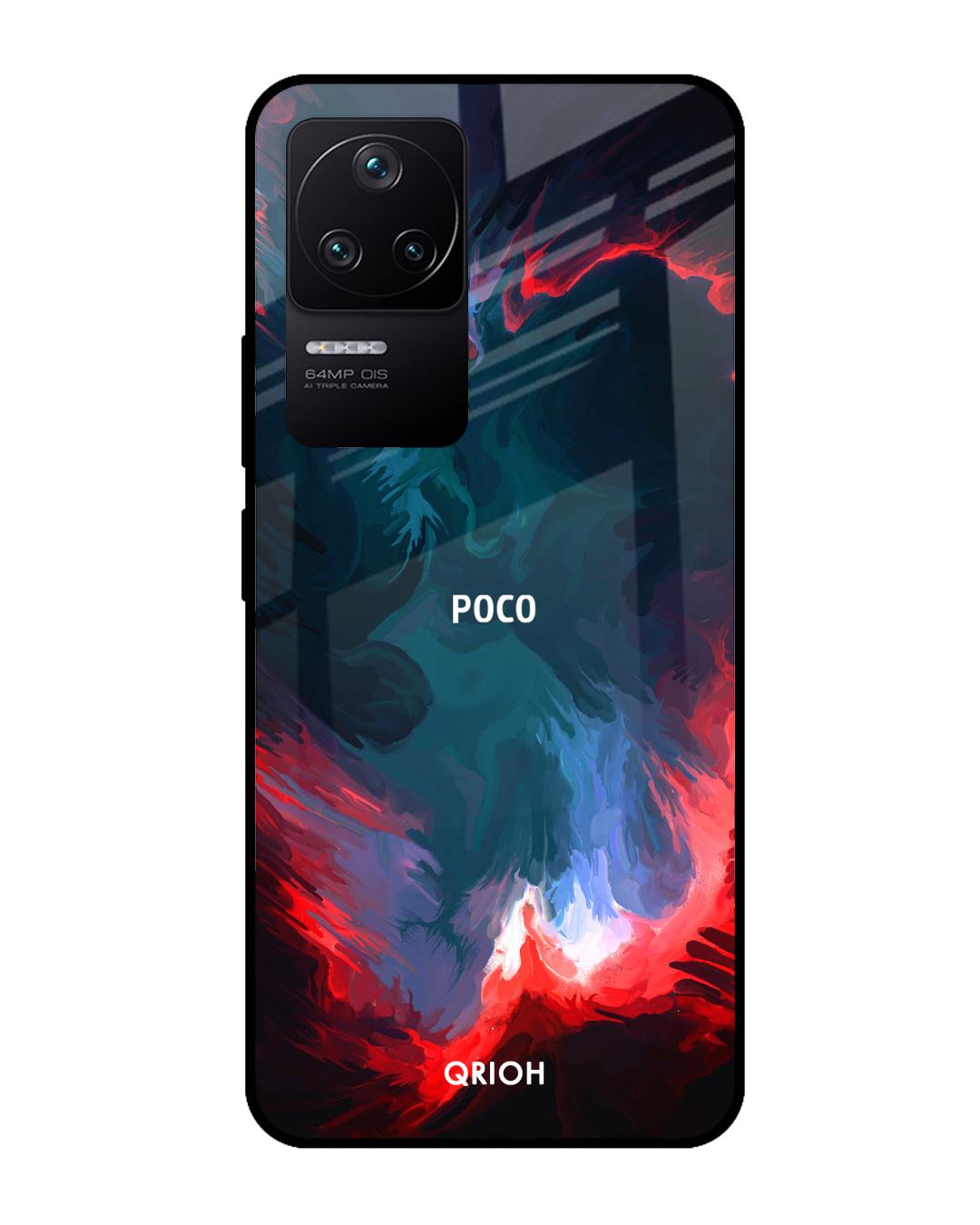 Buy Brush Art Printed Premium Glass Case For Poco F4 5G (Shock Proof ...