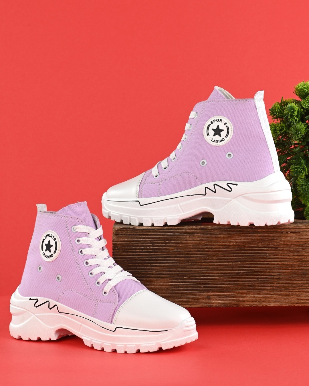 Buy Bucik Women's Purple Color Blocked Sneakers Online in India at Bewakoof