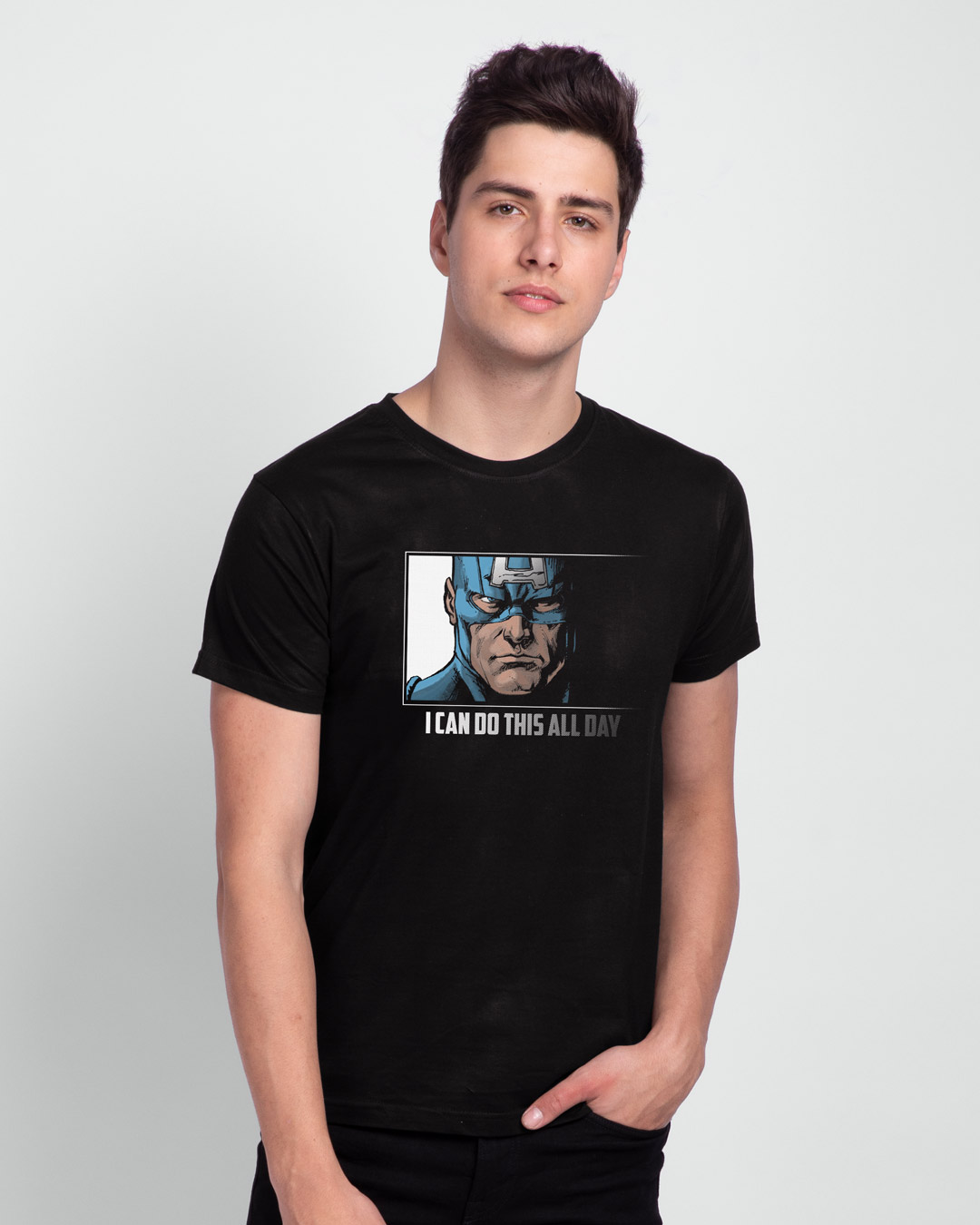Buy Ca Shadow Half Sleeve T-Shirt (AVL) Black Online at Bewakoof