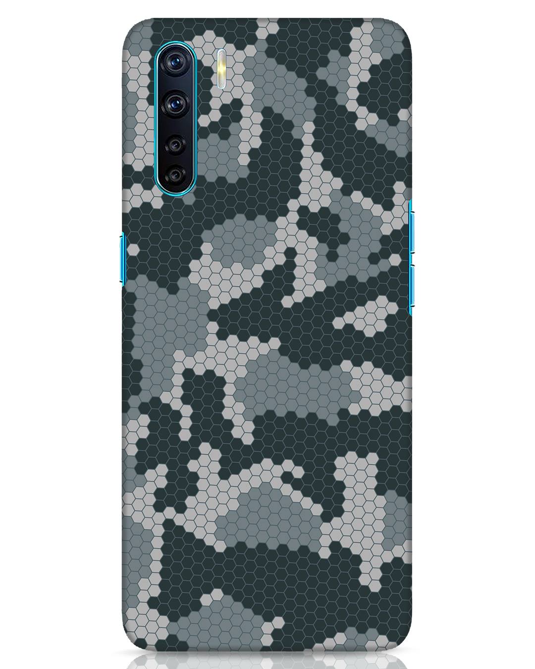 Buy Camo Honey Comb Oppo F15 Mobile Cover Online in India at Bewakoof