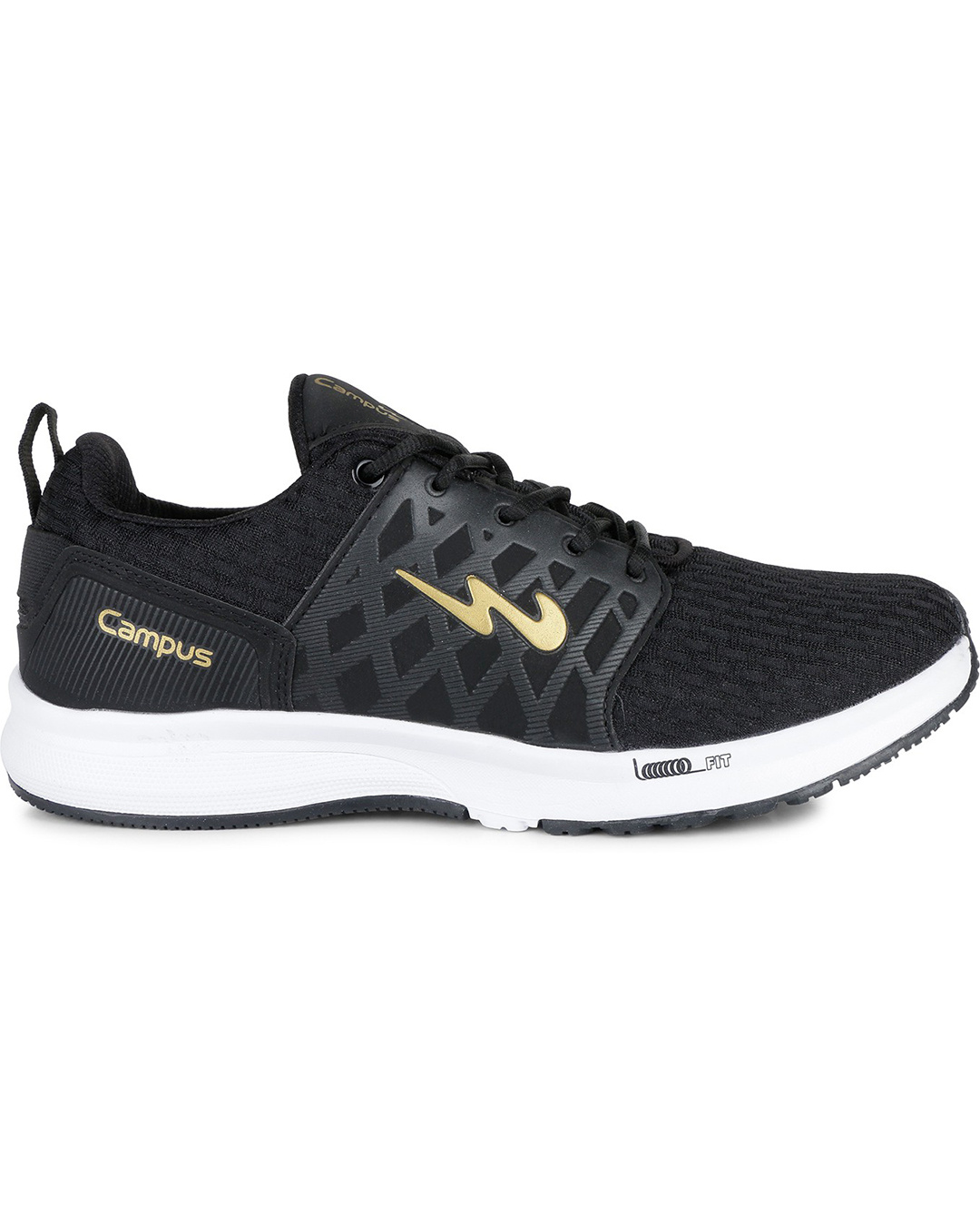 Buy Campus Men's Black Rodeo Pro Self Design Sports Shoes Online in ...