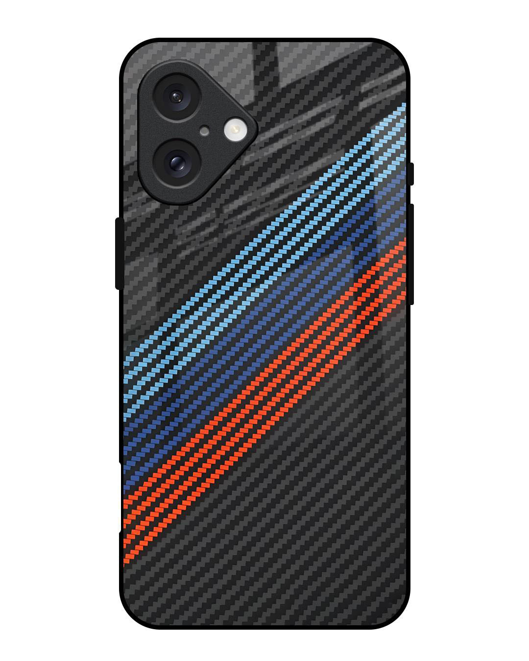 Buy Carbon Inspired Premium Glass Cover for Apple iPhone 16 (Shock ...