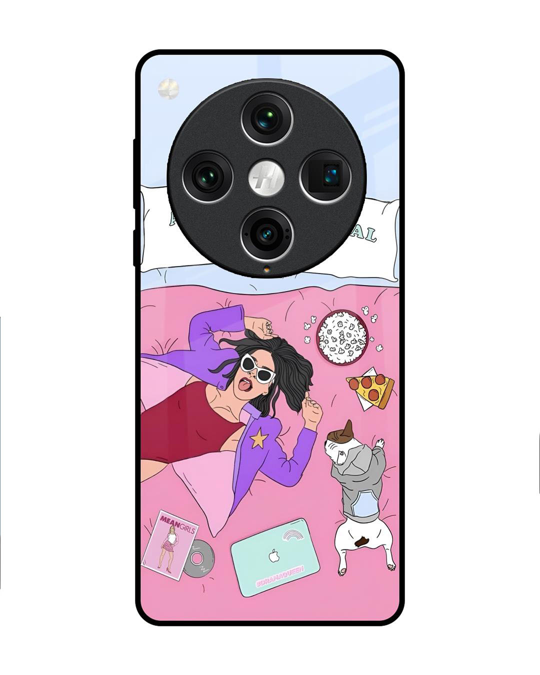 Buy Carefree Girl Premium Glass Cover for Oppo Find X8 Pro(Shock Proof ...