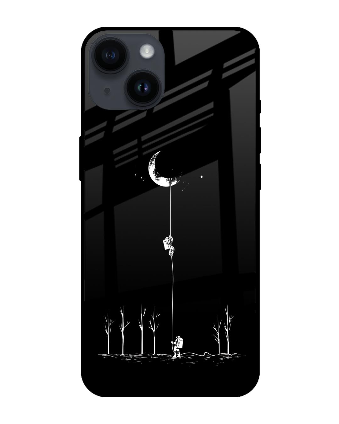 Buy Catch the Moon Premium Glass Case for Apple iPhone 14 (Shock Proof ...