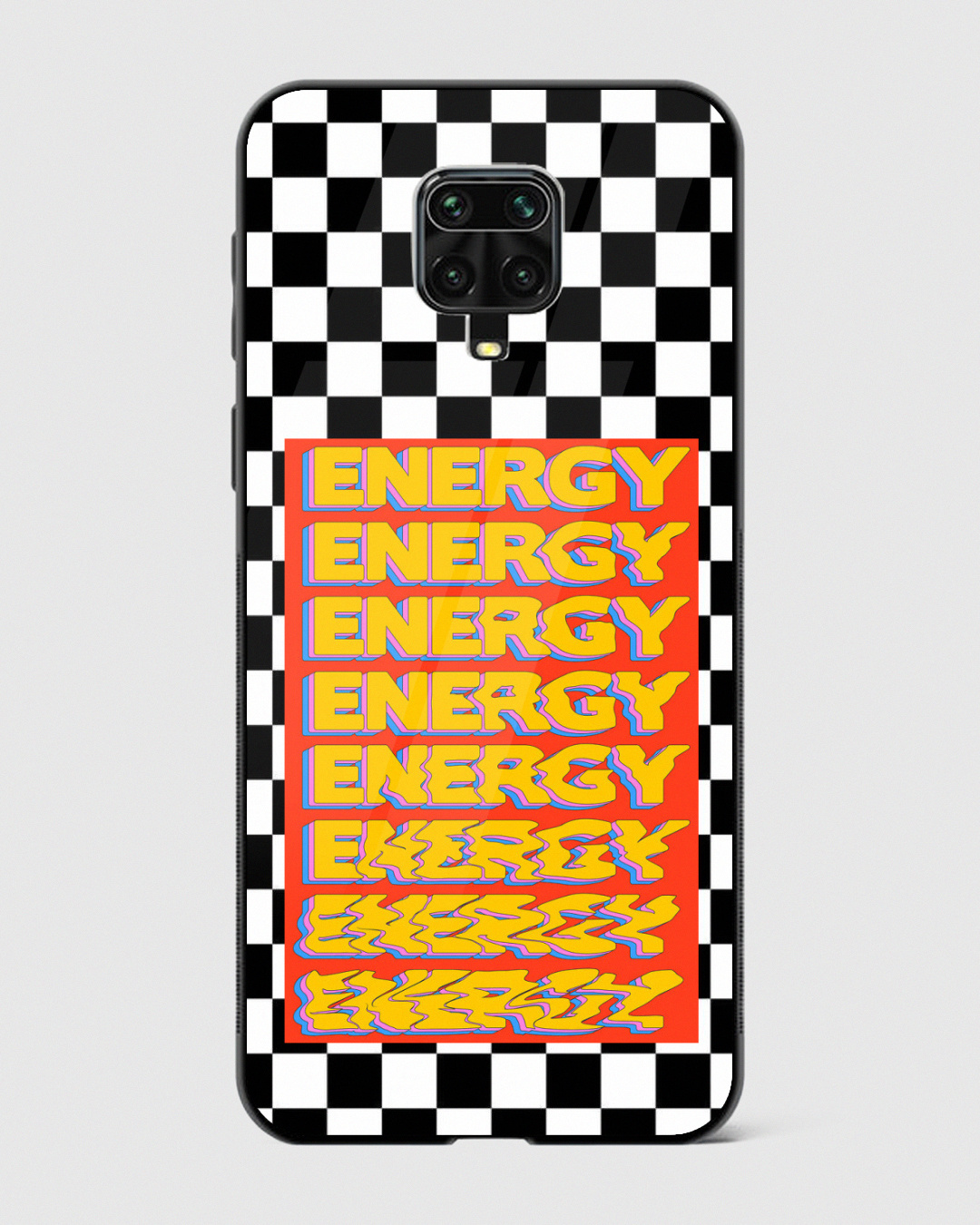 Buy Checkered Energy Premium Glass Case for Xiaomi Redmi Note 9 Pro ...