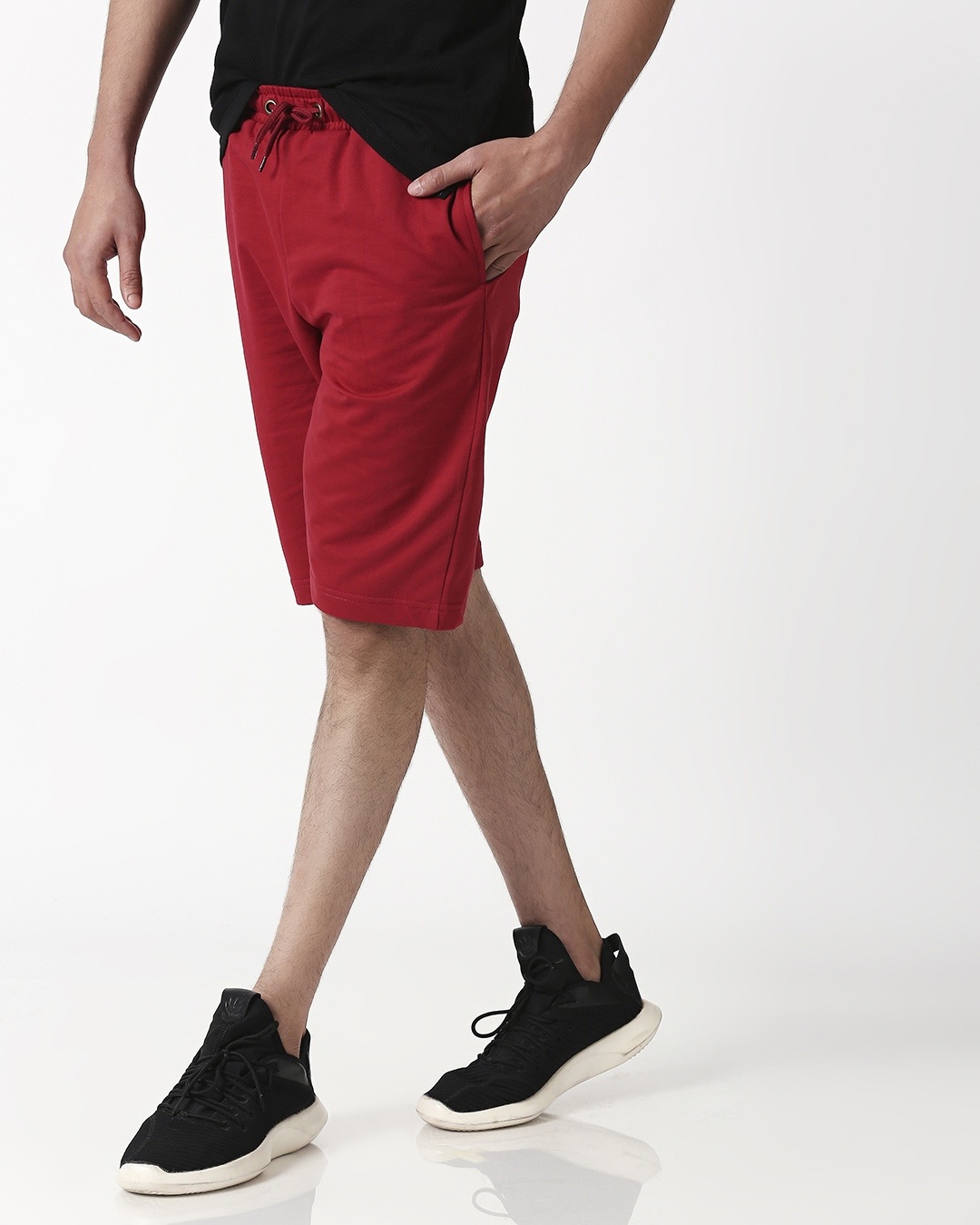 Buy Cherry Red Plain Shorts Online at Bewakoof