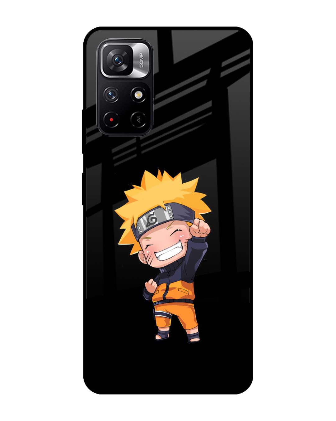 Buy Chibi Naruto Premium Glass Case for Redmi Note 11T 5G (Shock Proof ...