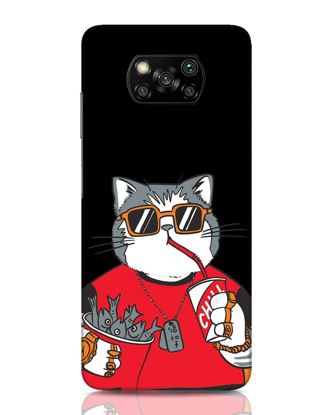 Buy Chilling Cat Designer Hard Cover for Xiaomi Poco x3 Online in India ...
