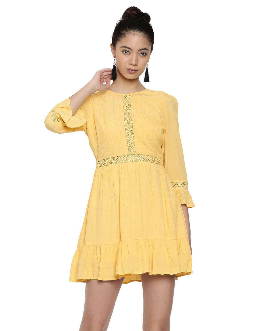 Buy Sunshine Lace Skater Dress For Women's Online at Bewakoof