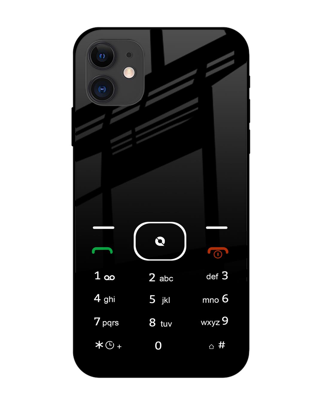 Buy Classic Keypad Pattern Premium Glass Case for Apple iPhone 12 ...