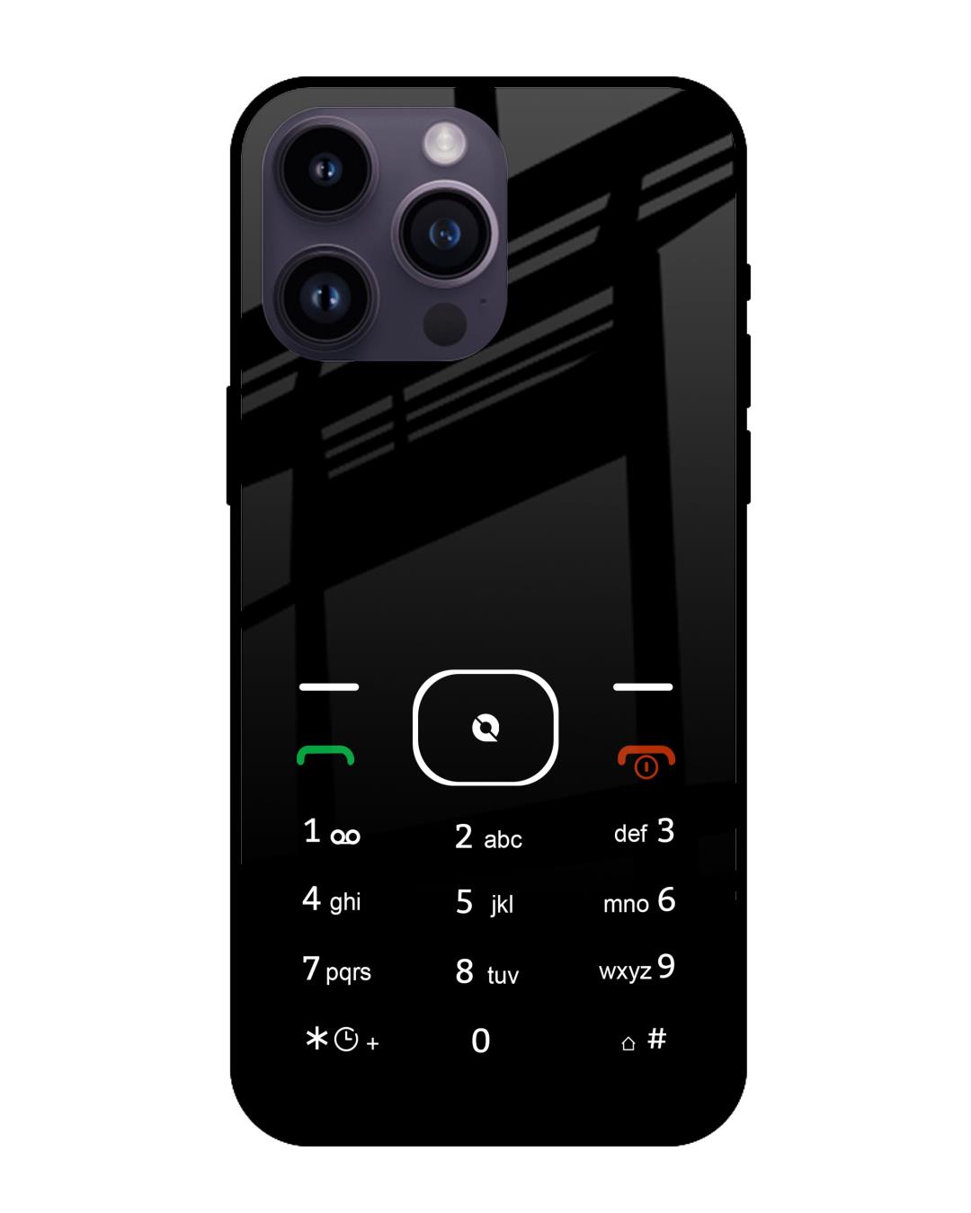 Buy Classic Keypad Pattern Premium Glass Case for Apple iPhone 14Pro ...