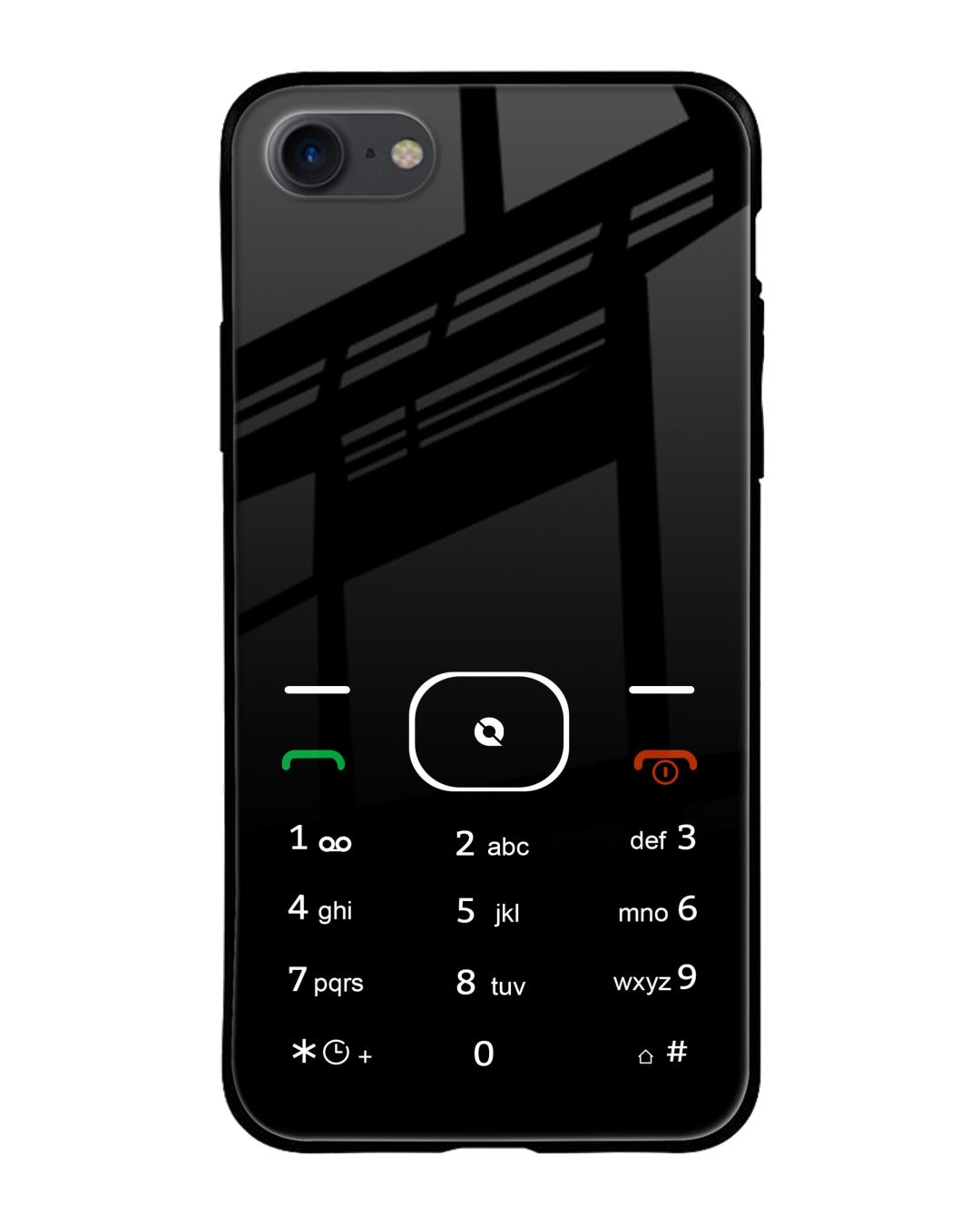 Buy Classic Keypad Pattern Premium Glass Case for Apple iPhone SE 2020 ...