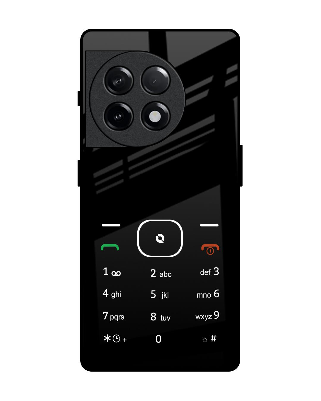 Buy Classic Keypad Pattern Premium Glass Case for OnePlus 11R 5G (Shock ...