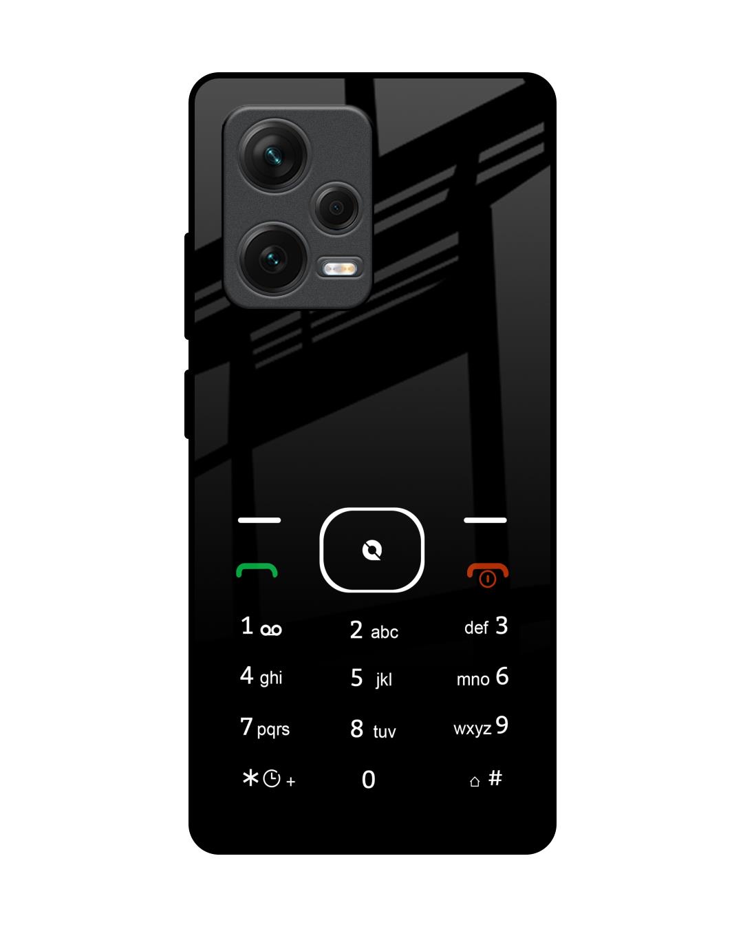 Buy Classic Keypad Pattern Premium Glass Case for Redmi Note 12 Pro 5G ...