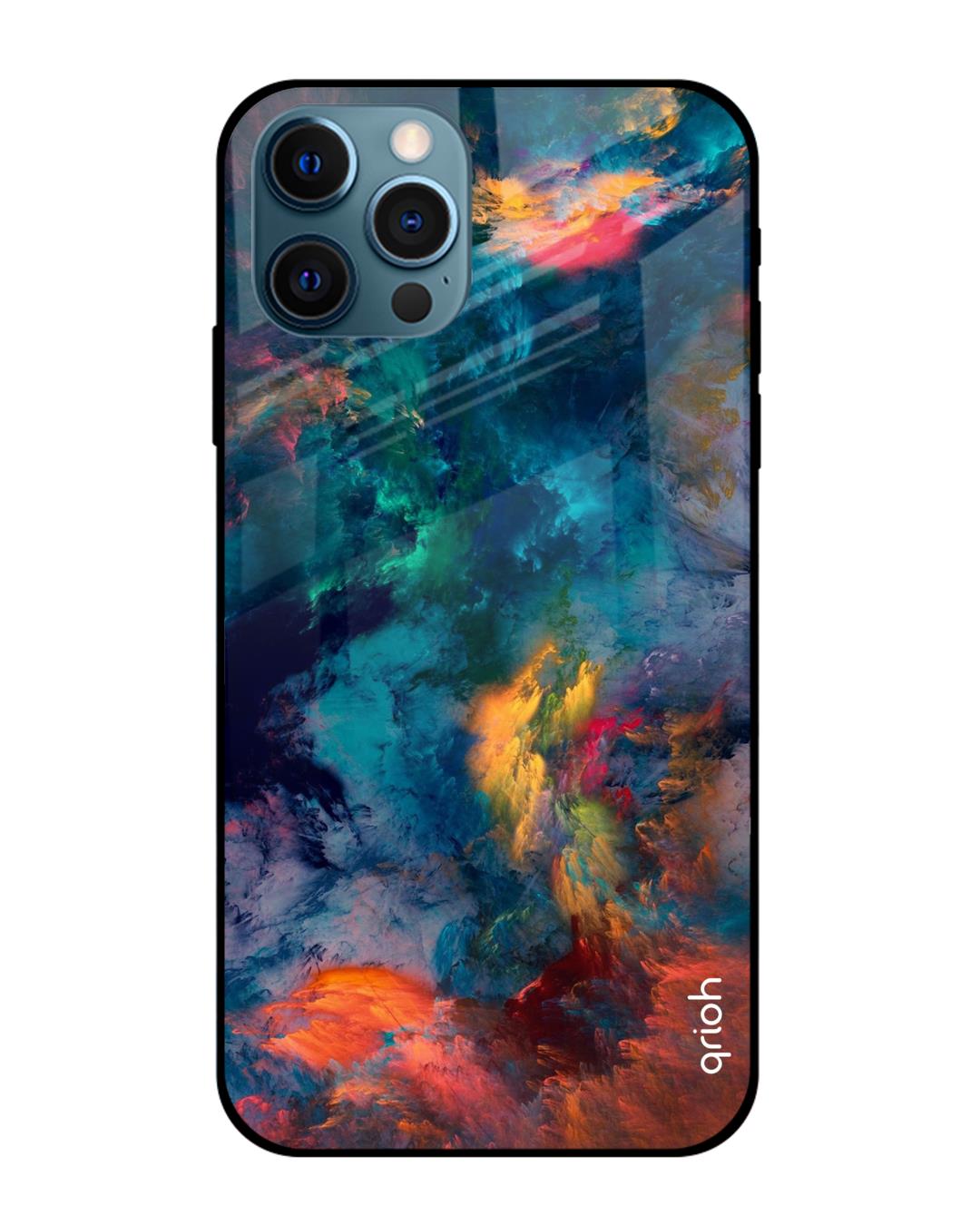 Buy Qrioh iPhone 12 Pro Max Cloudburst Glass Case Online in India at ...