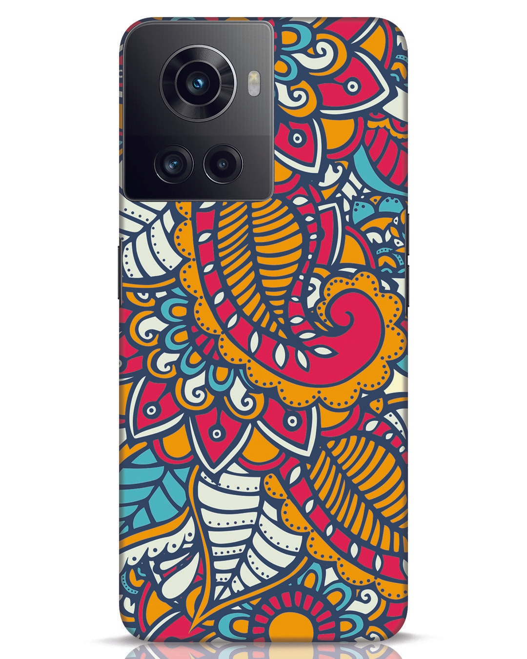 Buy Colorful Floral Pattern Designer Hard Cover for OnePlus 10 R Online ...