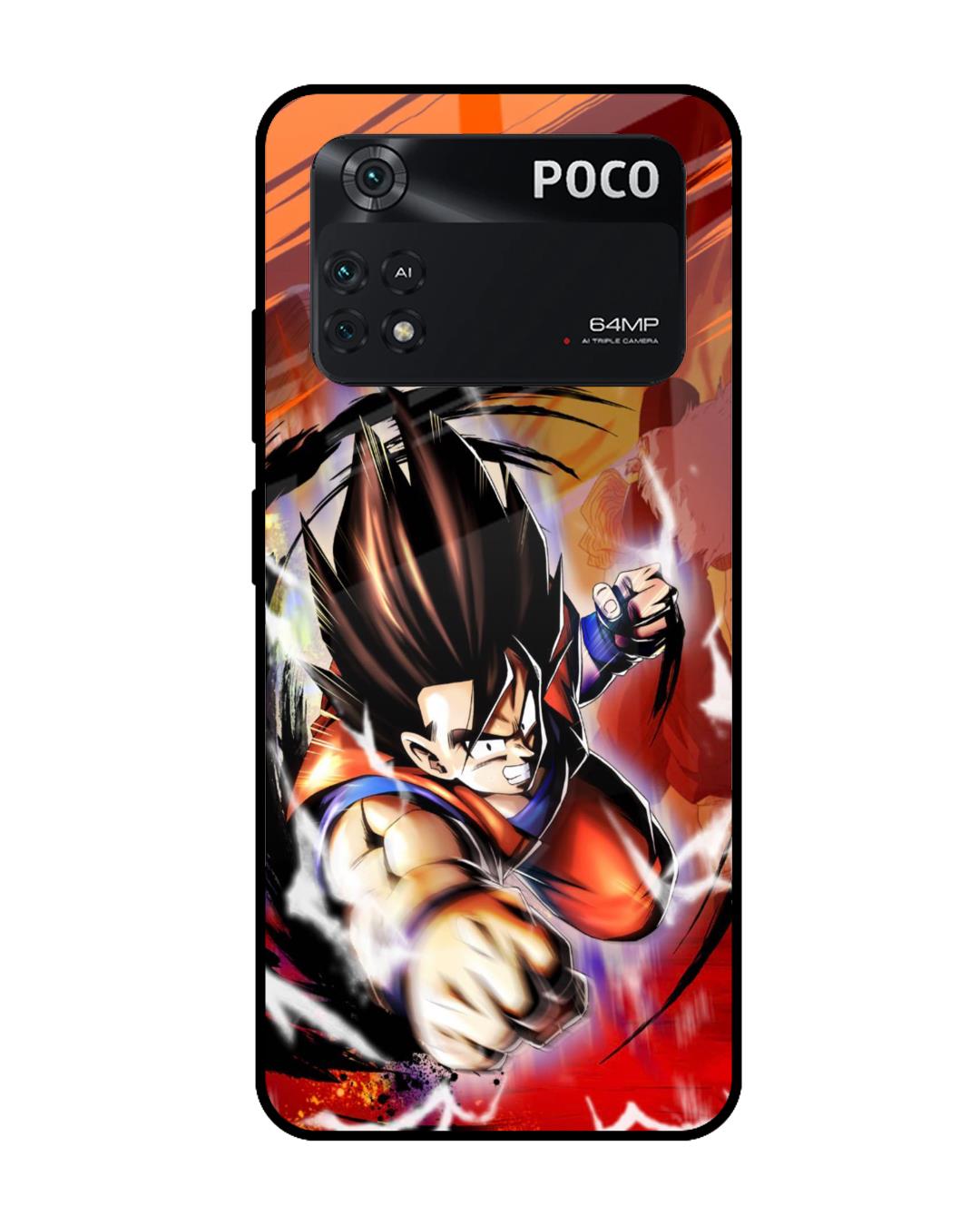 Buy Comic Anime Premium Glass Case for Poco M4 Pro(Shock Proof, Scratch ...