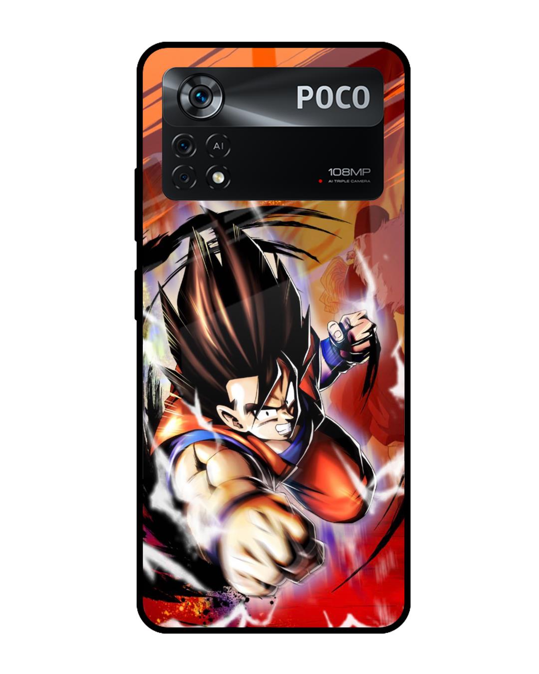Buy Comic Anime Premium Glass Case for Poco X4 Pro 5G(Shock Proof ...