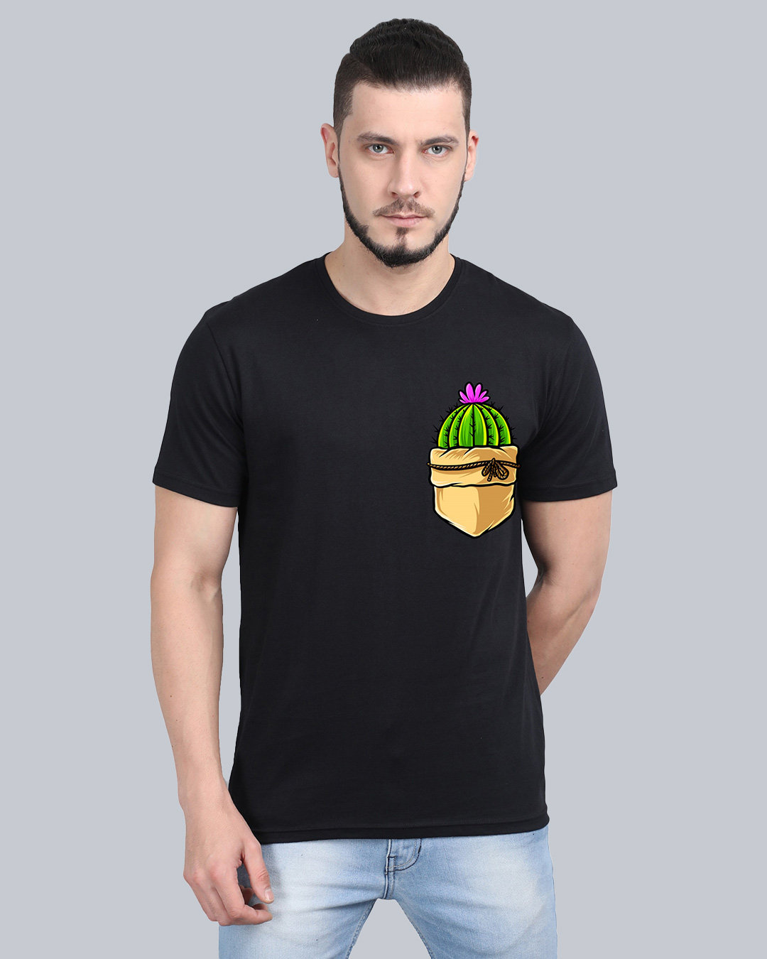 Buy Pocket Design T-Shirt Black Online at Bewakoof
