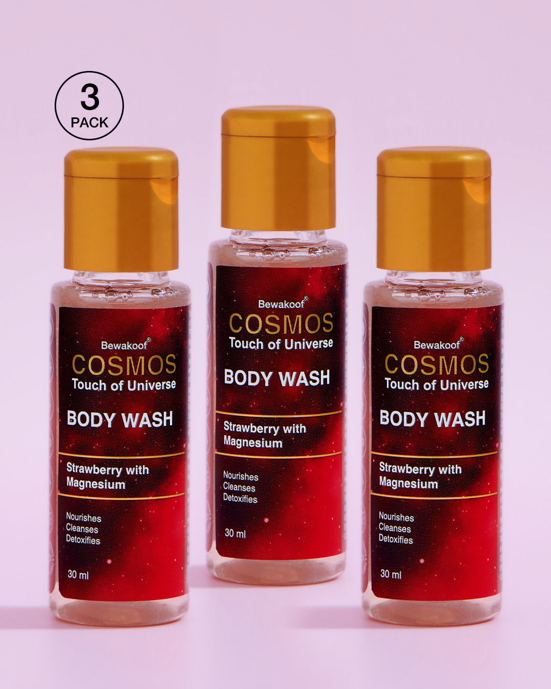 Buy COSMOS Body Wash by Bewakoof with Strawberry & Magnesium 30ml (Pack ...