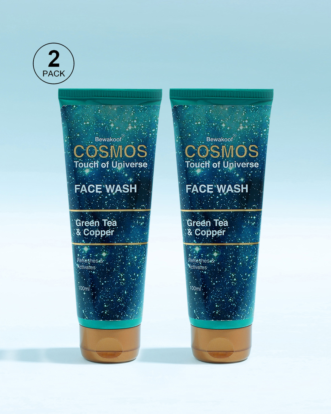 Buy COSMOS Face Wash by Bewakoof with Green Tea & Copper 100ml (Pack of ...