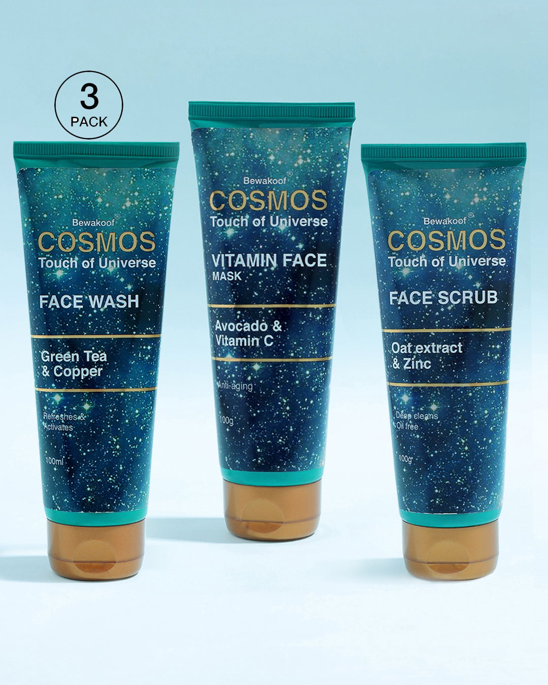 Buy COSMOS Scrub Mask Wash Combo 1 (Face Scrub 100gm, Face Mask 100gm ...