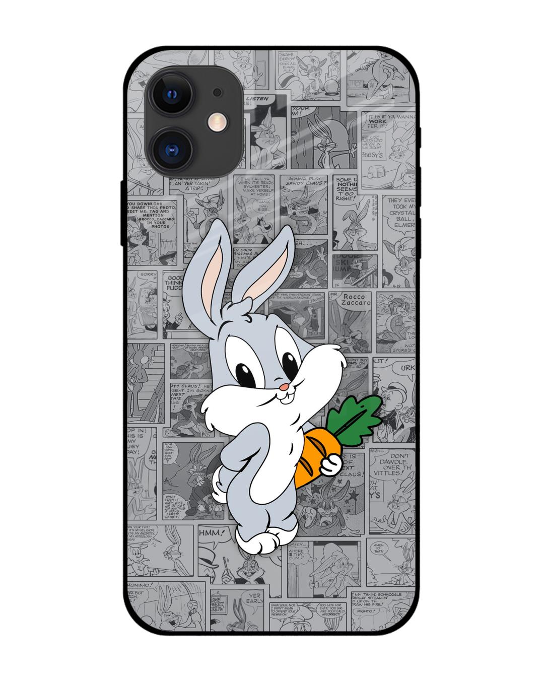Buy Cute Baby Bunny Premium Glass Case for Apple iPhone 12 Mini (Shock ...