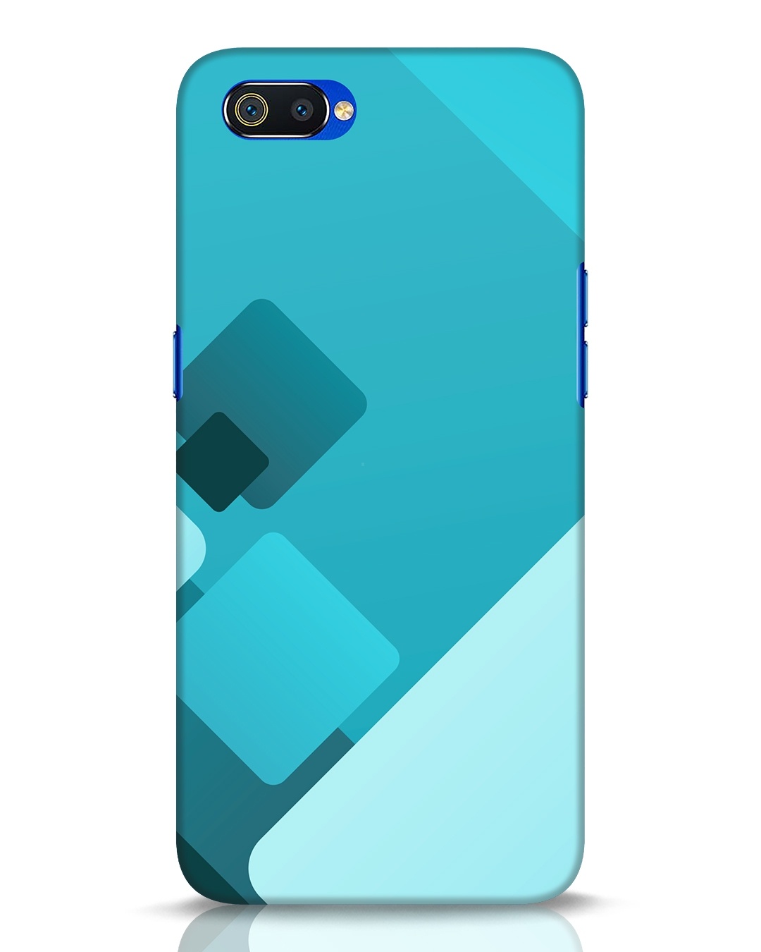 Buy Cyan Blocks Realme C2 Mobile Cover Online in India at Bewakoof