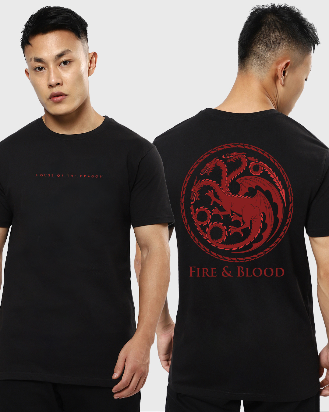 Buy Men's Black Dracarys The Dragon Graphic Printed T-shirt Online at Bewakoof