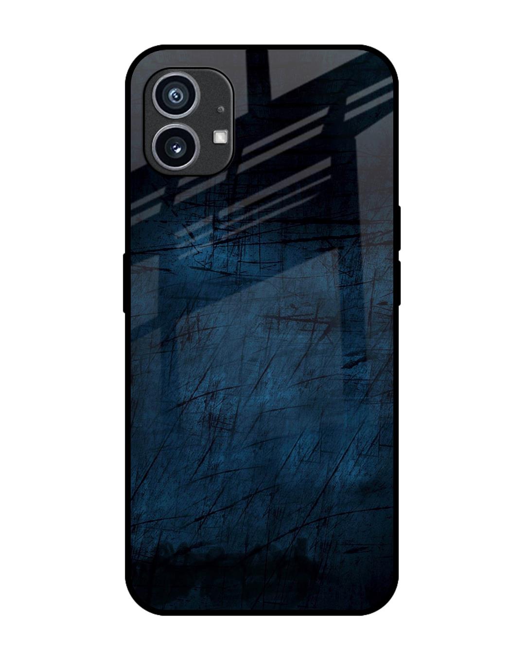 Buy Dark Blue Grunge Premium Glass Case for Nothing Phone (1) (Shock ...