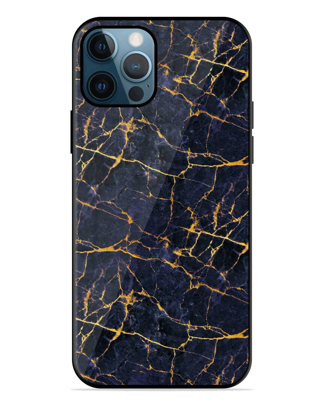 Buy Dark Blue Marble Premium Prined Glass Covers for Apple Iphone 12 ...