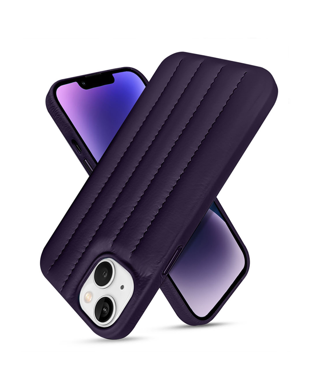 Buy Dark Cherry Stitch Leather Case for Apple iPhone 14 Online in India ...