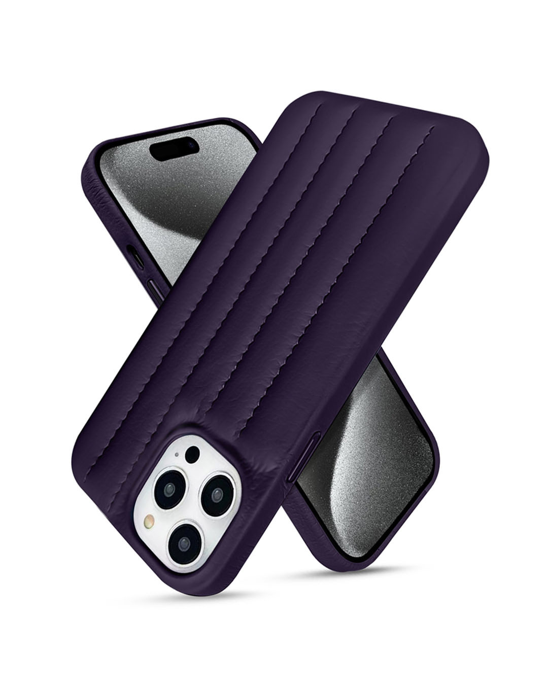 Buy Dark Cherry Stitch Leather Case for Apple iPhone 15 Pro Online in India at Bewakoof