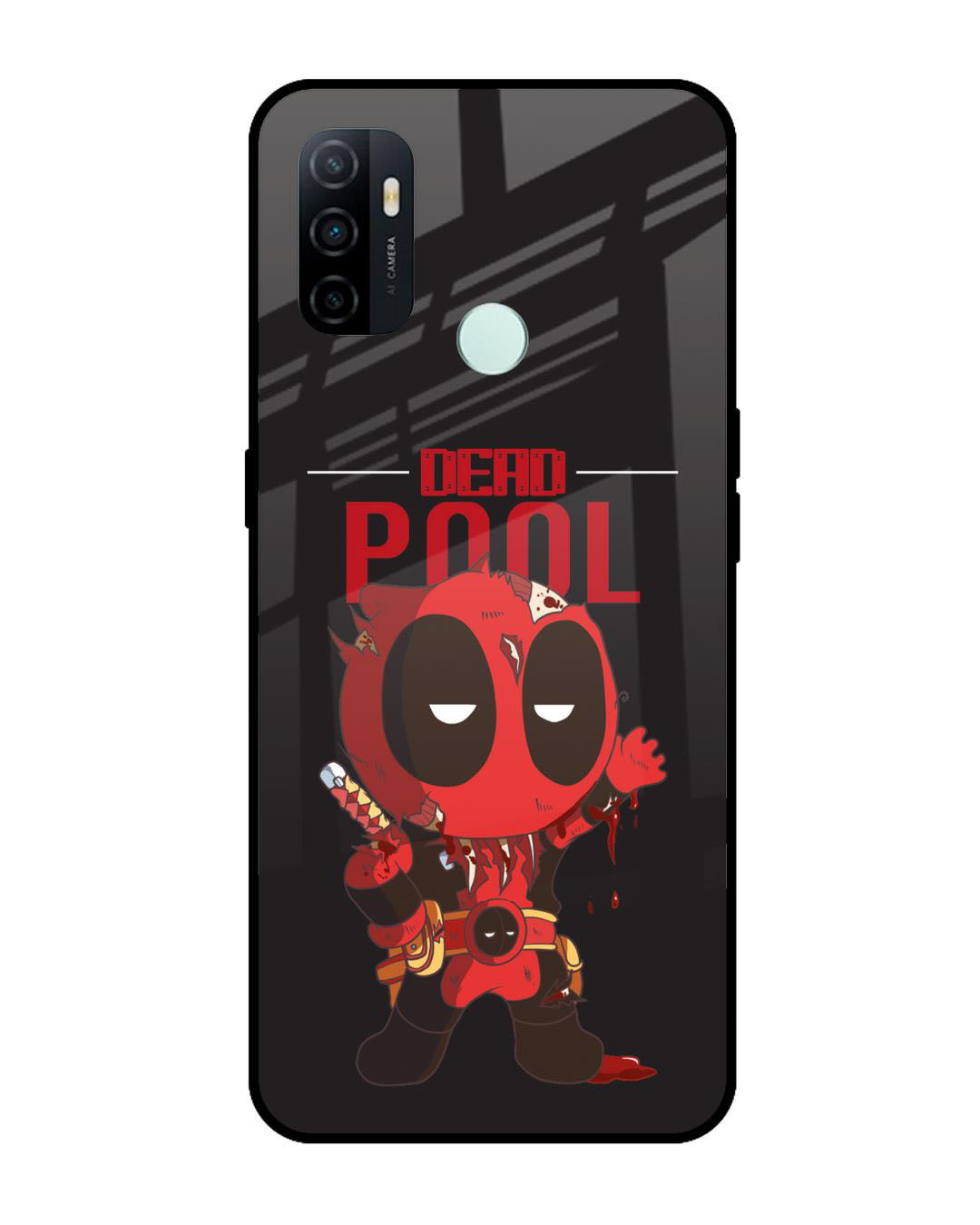 Buy Deadpool Premium Glass Cover for Oppo A33 Online in India at Bewakoof