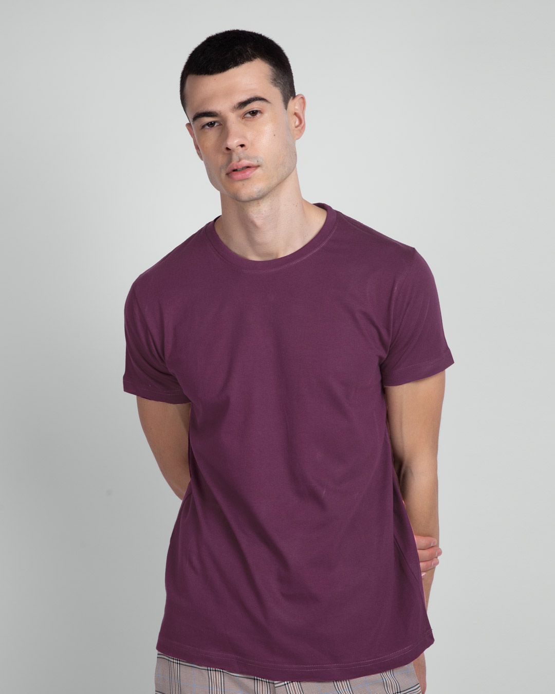 Buy Deep Purple Half Sleeve T-Shirt Online at Bewakoof