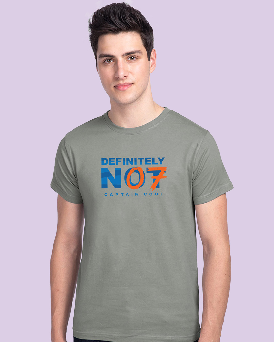 Buy Men's Grey Definitely Not 7 Typography T-shirt Online at Bewakoof