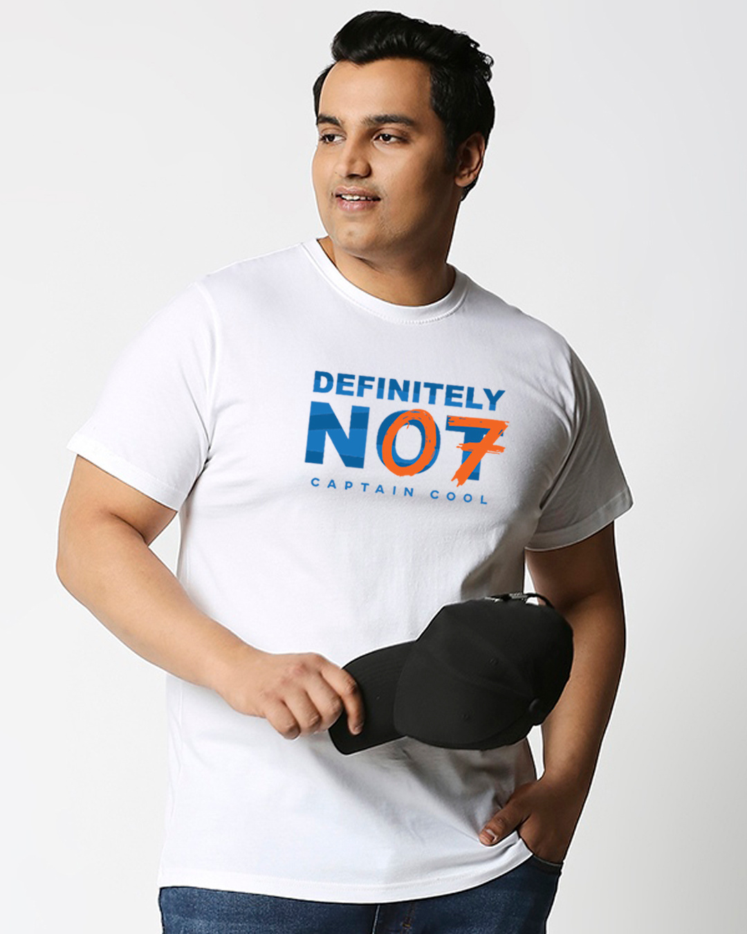 Buy Definitely Not 7 Men's Half Sleeves T-shirt Plus Size Online at ...