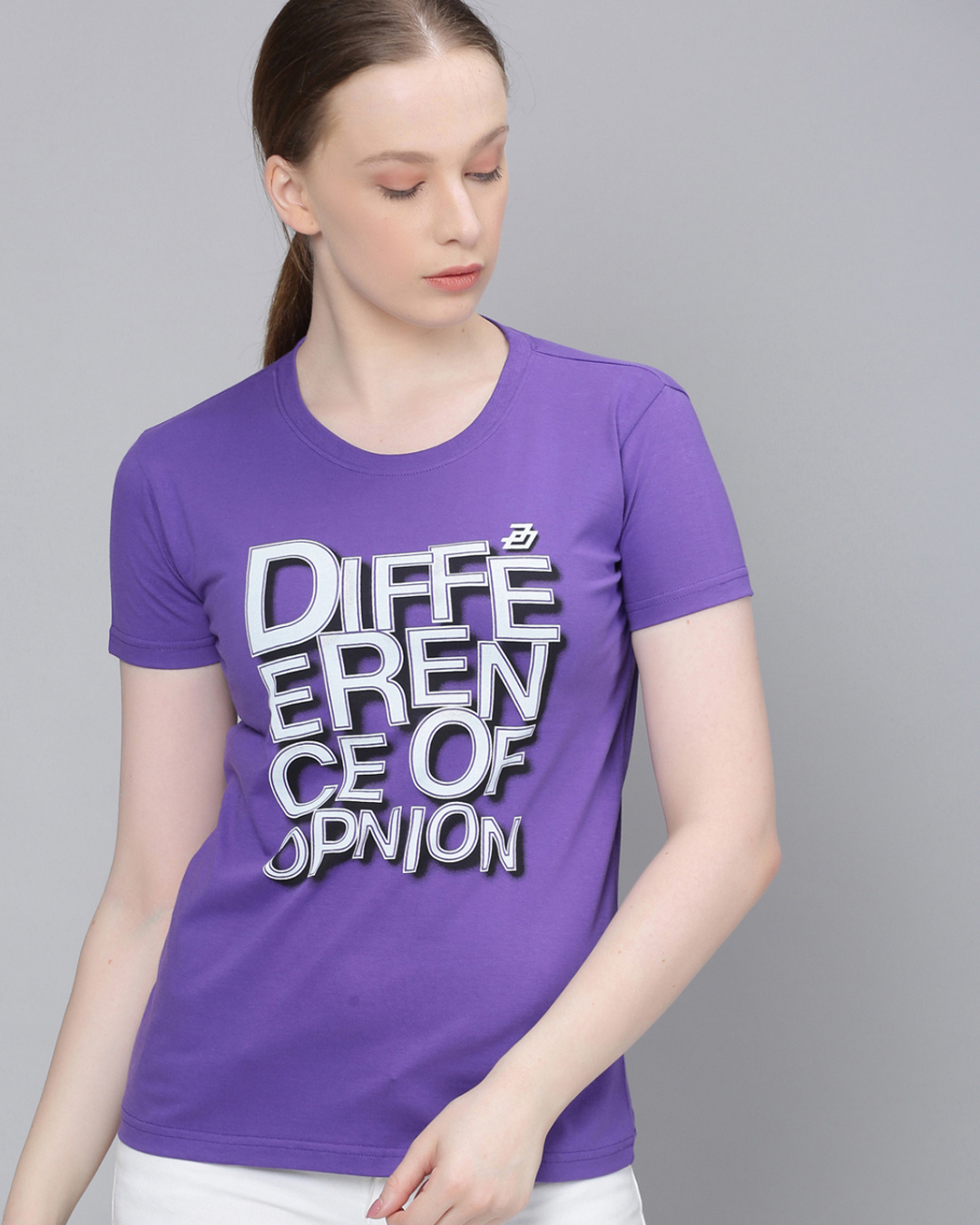 Buy Difference of Opinion Purple Typographic T-Shirt Online at Bewakoof